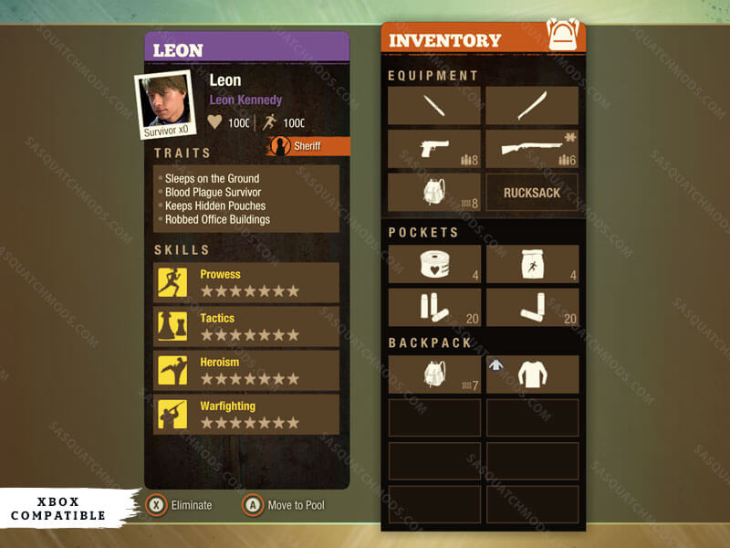 Leon S. Kennedy - State of Decay 2 - Sasquatch Mods